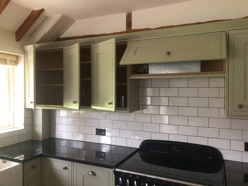 Modern Grey Matt Shaker Kitchen Rangemaster Appliances 1297 | Used ...