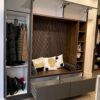 Ex Display Hacker Porto Handless Graphite & Walnut Boot Room Nook ...