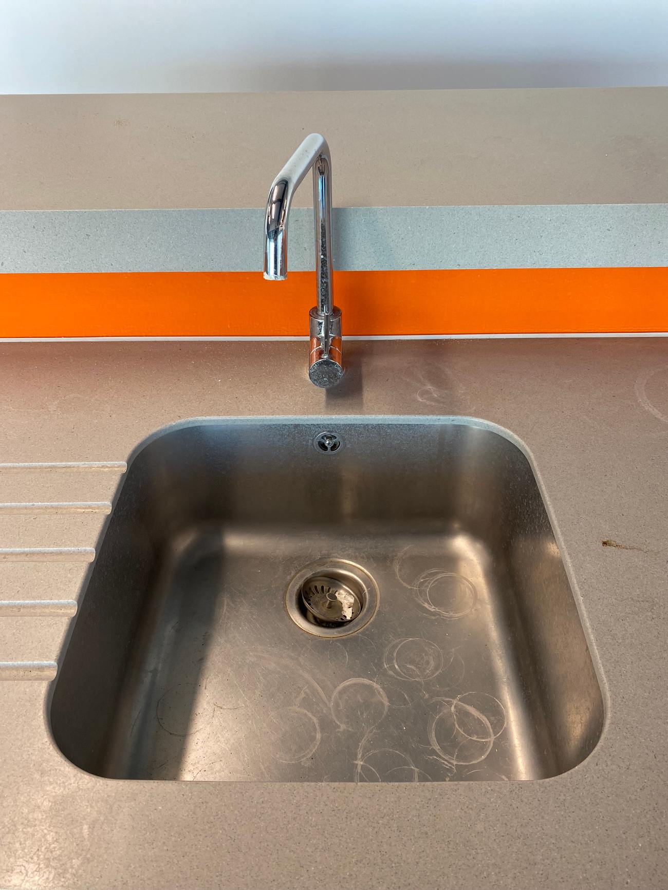 Grey High Gloss Handleless Utility - Office Kitchen Island - 3831989 ...