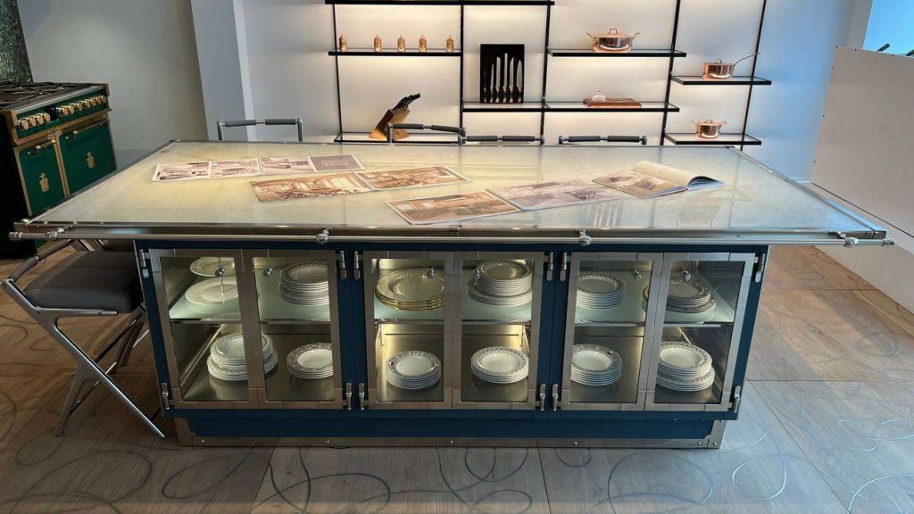 Ex Display Officine Gullo Blue Grey Matt Entertaining Island Marble ...