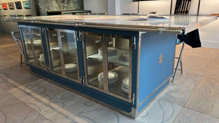 Ex Display Officine Gullo Blue Grey Matt Entertaining Island Marble ...