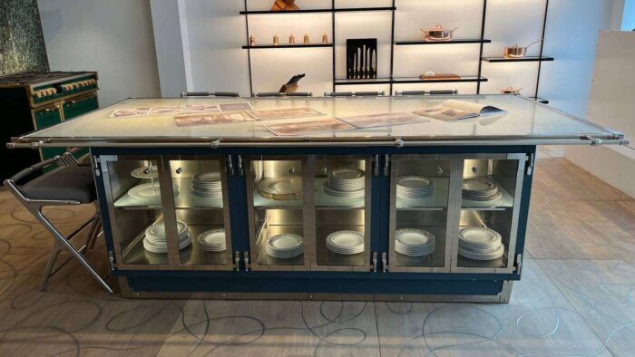 Ex Display Officine Gullo Blue Grey Matt Entertaining Island Marble ...