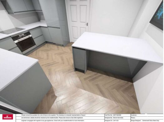 New Boxed Unused Howdens Clerkenwell Slate Grey Gloss Kitchen ...