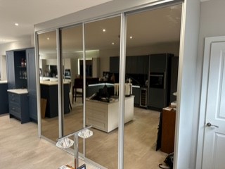 Ex Display Wolds Full Height Wardrobe with Tinted Sliding Mirrored ...