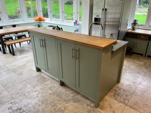 Anthony Mullen Sage Green & Wood Separate Kitchen & Island - 3832827 ...
