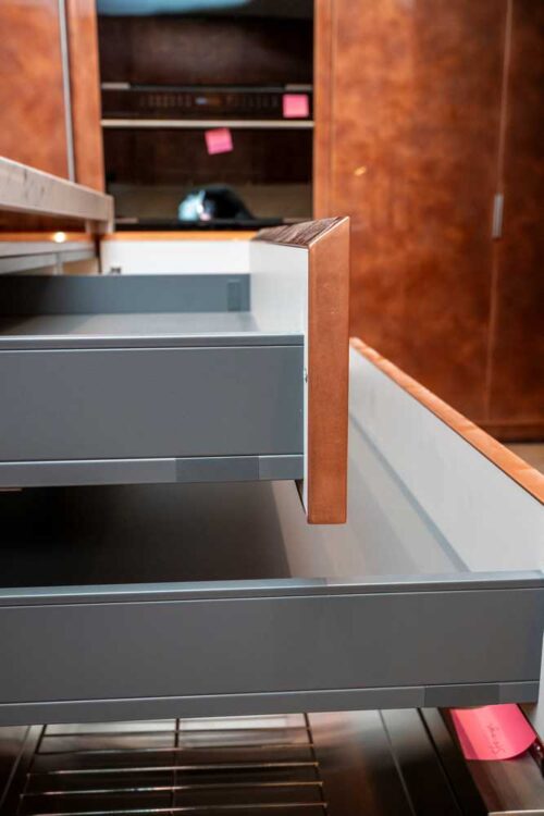 Unused Luxury Bespoke Copper Gloss effect Handleless Kitchen & Island ...