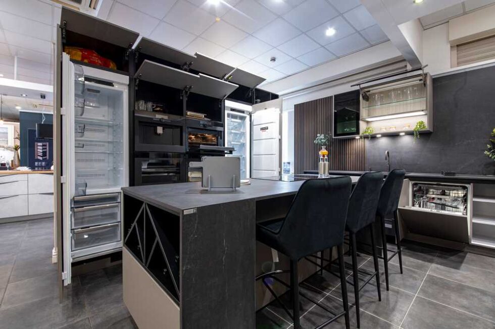 Ex Display Schmidt Nano Claystone & Arcos Black Kitchen & Island ...