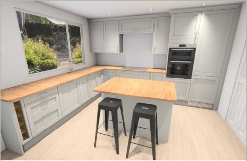 New Boxed Magnet Ambleside Brushed Steel Handled Shaker Kitchen inc ...