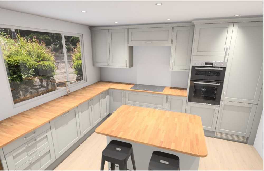 New Boxed Magnet Ambleside Brushed Steel Handled Shaker Kitchen inc ...