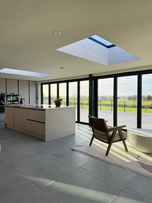 Young Modern Slab Wren Cashmere Kitchen inc Large Matching Island ...