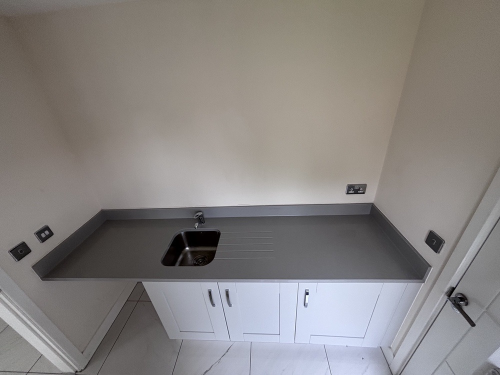 Symphony Stone Grey Shaker Kitchen with Utility Room - 3833177 | Used ...