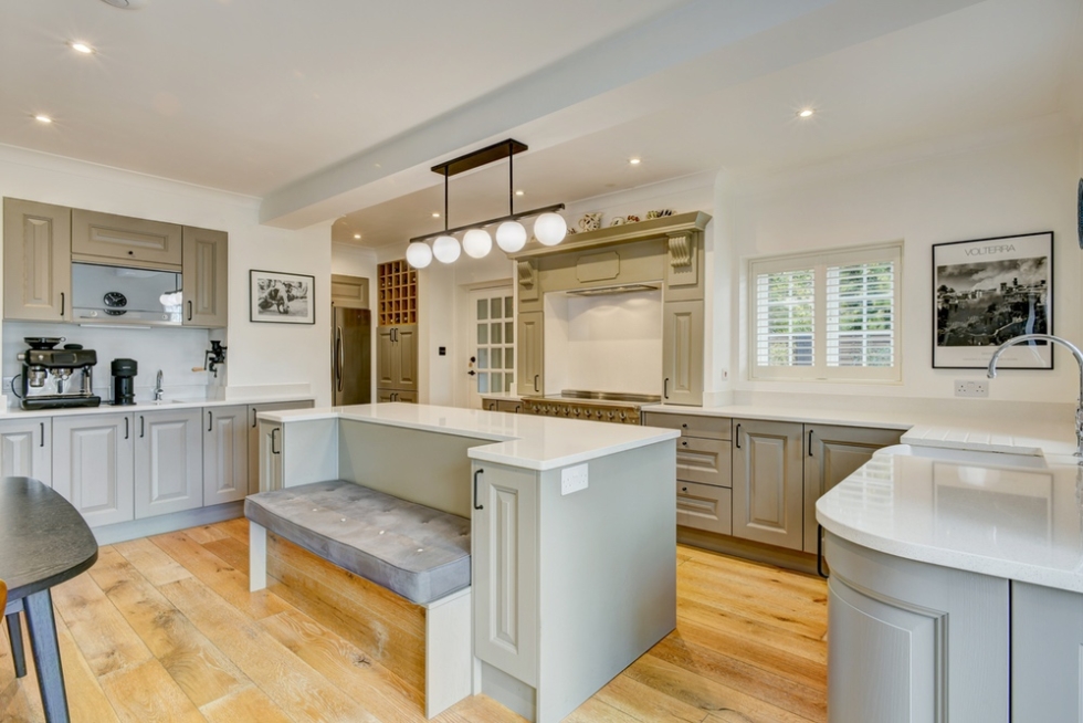 Bespoke Stone Grey Kitchen with Island – Rangemaster, Smeg & Maytag ...