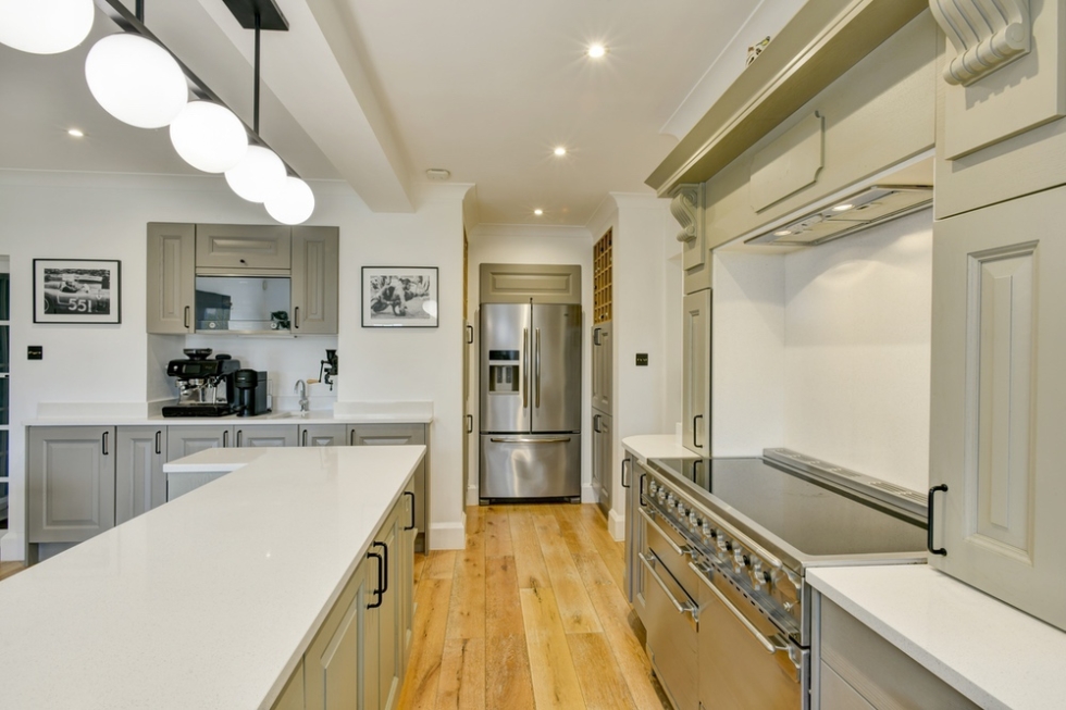 Bespoke Stone Grey Kitchen with Island – Rangemaster, Smeg & Maytag ...