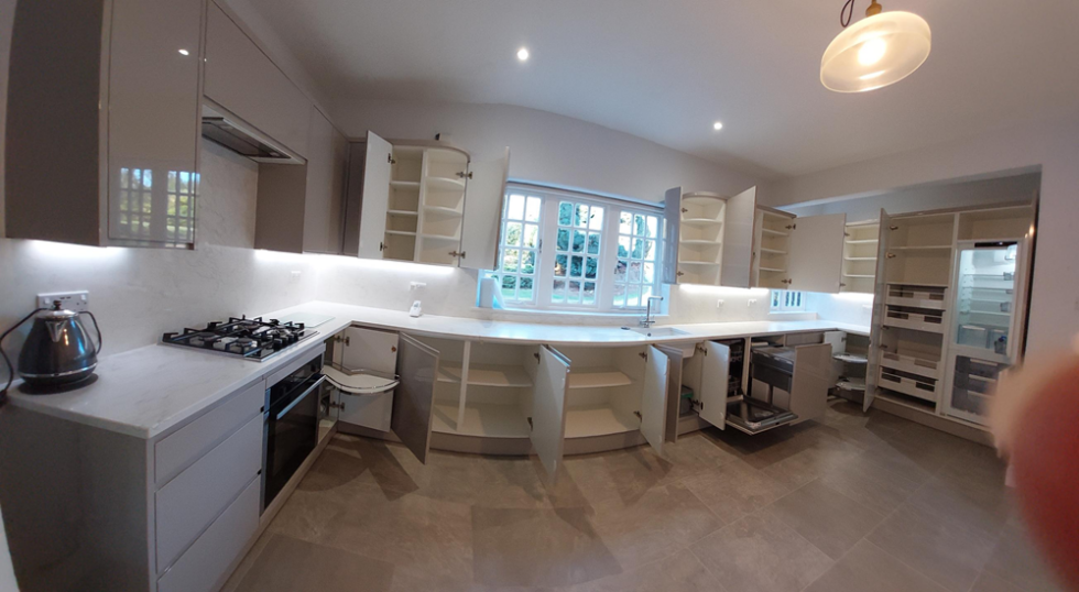 Wren Infinity Plus Cashmere Gloss Kitchen and Utility Room - 3833347 ...