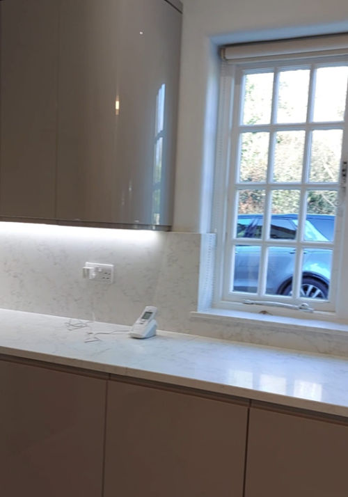 Wren Infinity Plus Cashmere Gloss Kitchen and Utility Room - 3833347 ...