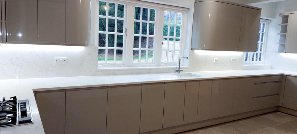 Wren Infinity Plus Cashmere Gloss Kitchen and Utility Room - 3833347 ...