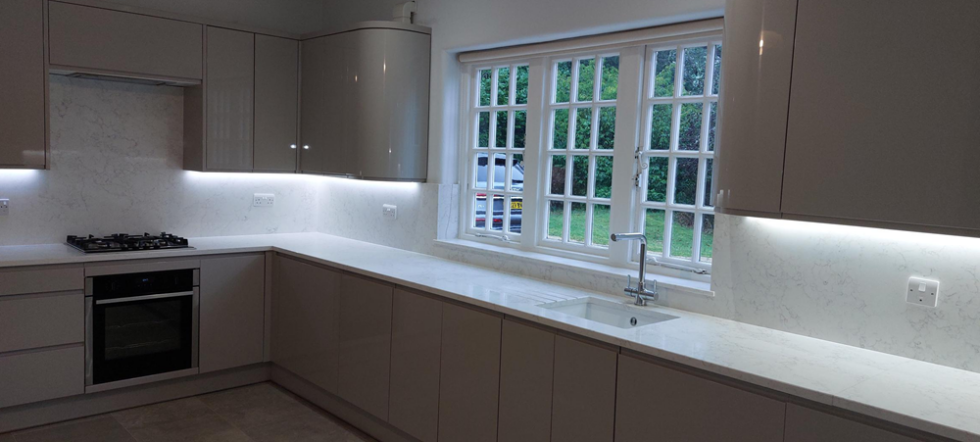 Wren Infinity Plus Cashmere Gloss Kitchen and Utility Room - 3833347 ...
