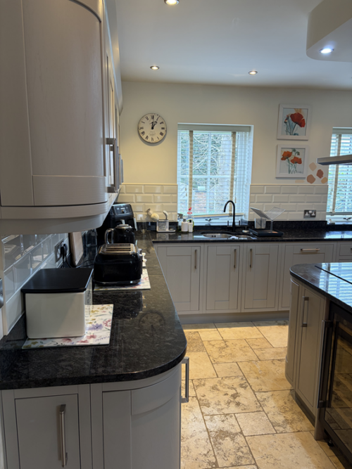 Second Nature Milton In Frame Grey Shaker Kitchen with Island & Utility ...