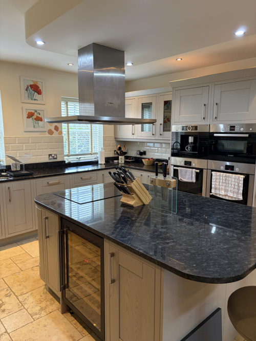 Second Nature Milton In Frame Grey Shaker Kitchen with Island & Utility ...