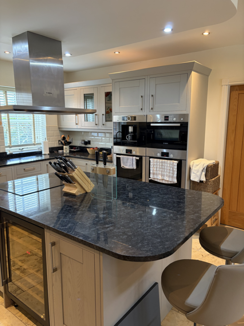 Second Nature Milton In Frame Grey Shaker Kitchen with Island & Utility ...